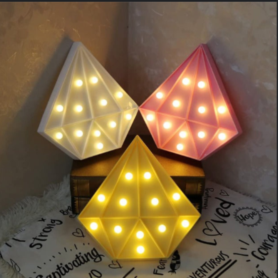 Marquee Light Diamond Shape | Elegant Illumination | ChronosLights ...