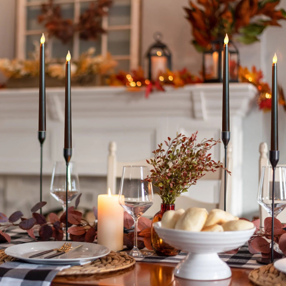 LED Long Pole Flameless Flickering Taper Candles: Order Now – Chronos ...