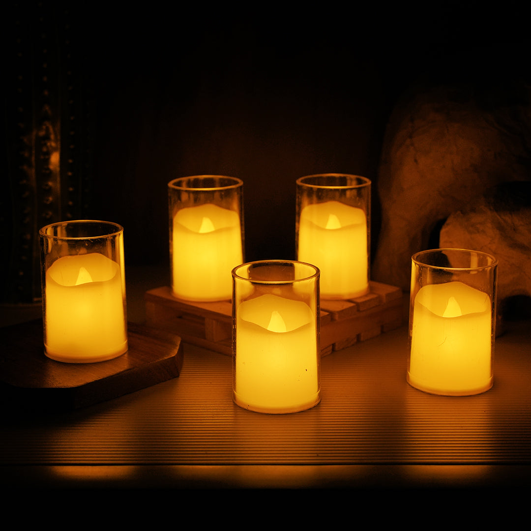 Acrylic Glass LED Tealight Candles – Chronos Lights