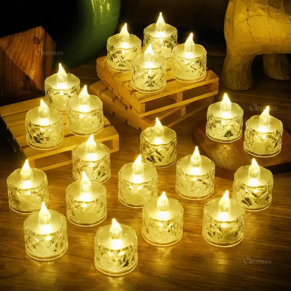 Buy our Crystal Diamond Reflection LED Tealight Candle – Chronos Lights