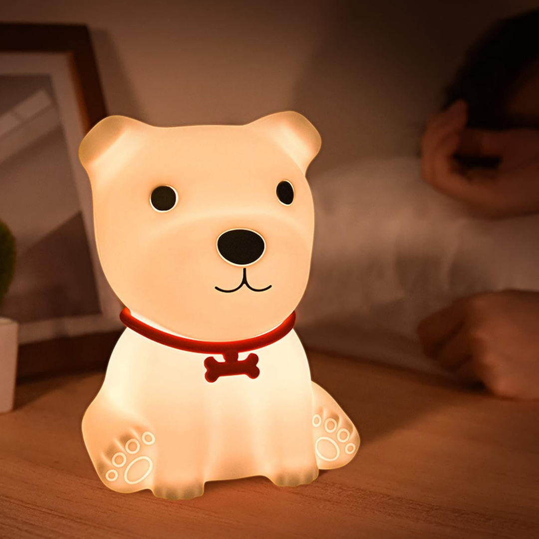 Dog Night Light – Soft Silicone, USB Rechargeable & Dimmable LED ...