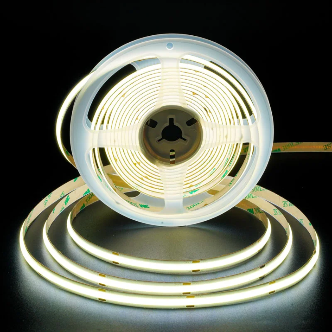8mm COB LED Strip Lights – Warm White - 320 LEDs per meter 12v 5m ...