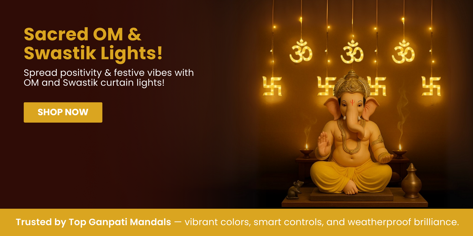 Ganpati Decoration Lights, LED Diyas & Mandap - Makhar Lighting Kits ...