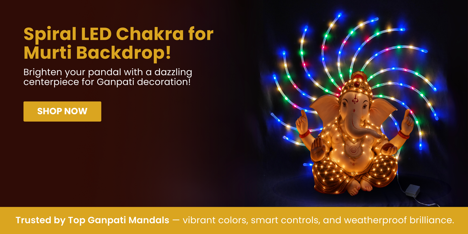 Ganpati Decoration Lights, LED Diyas & Mandap - Makhar Lighting Kits ...