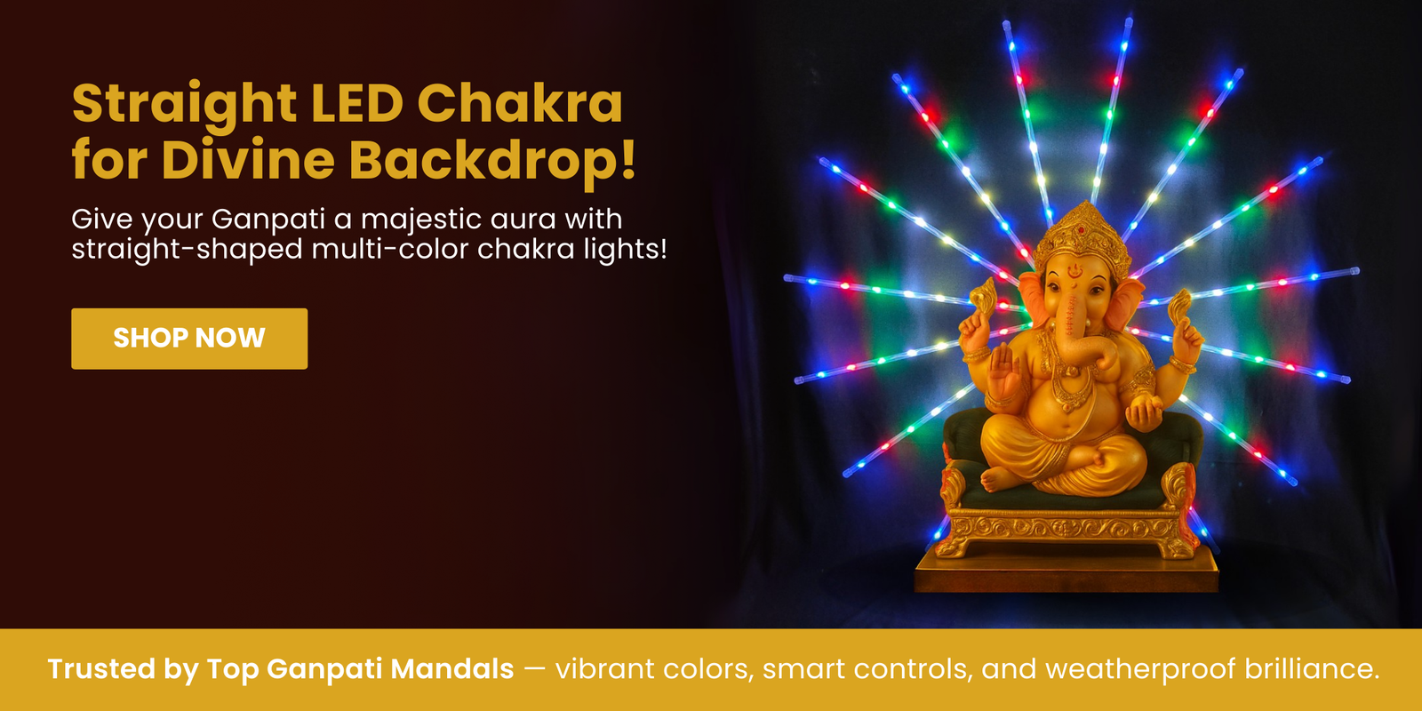 Ganpati Decoration Lights, LED Diyas & Mandap - Makhar Lighting Kits ...