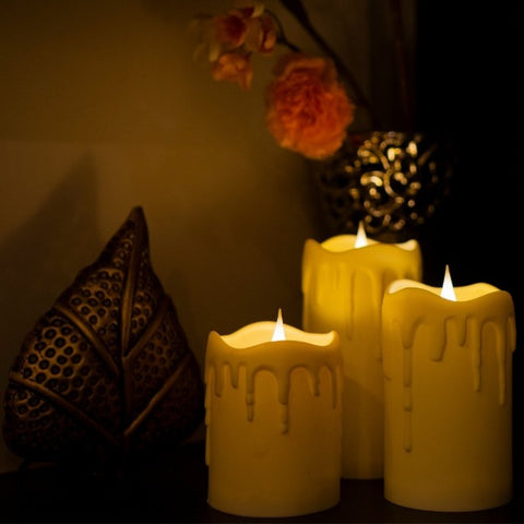 3D Jumping Wick Pillar Candles – Chronos Lights