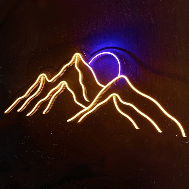 Mountain Neon Sign | Nature-Inspired Decor | ChronosLights – Chronos Lights
