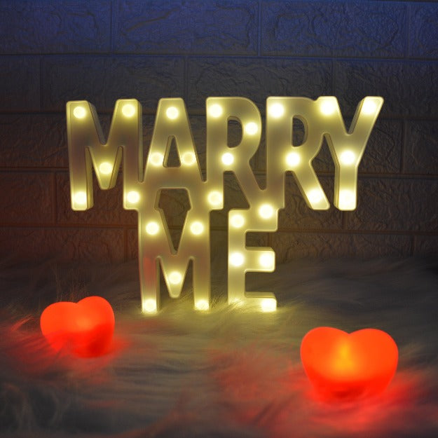 Marry Me Marquee Letter Lights: Romantic Proposal – Chronos Lights