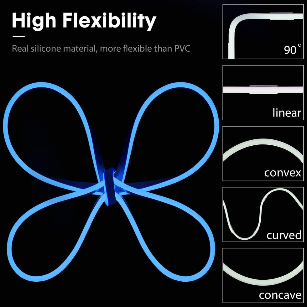Neon Flex LED Strip Lights | Blue - AC 220V - 8mm x 16mm – Chronos Lights