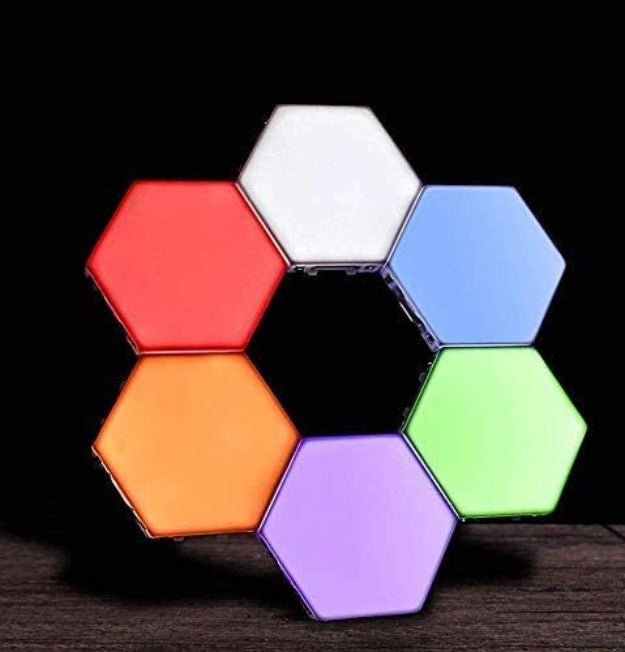 Multi-Hexagon Honeycomb Tile Lights | Unique LED Wall Decor - Chronos ...