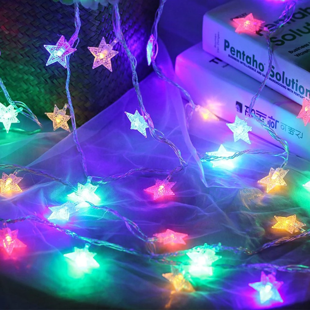 50m Crystal Star Multi-Color LED String Lights - Versatile Decor ...